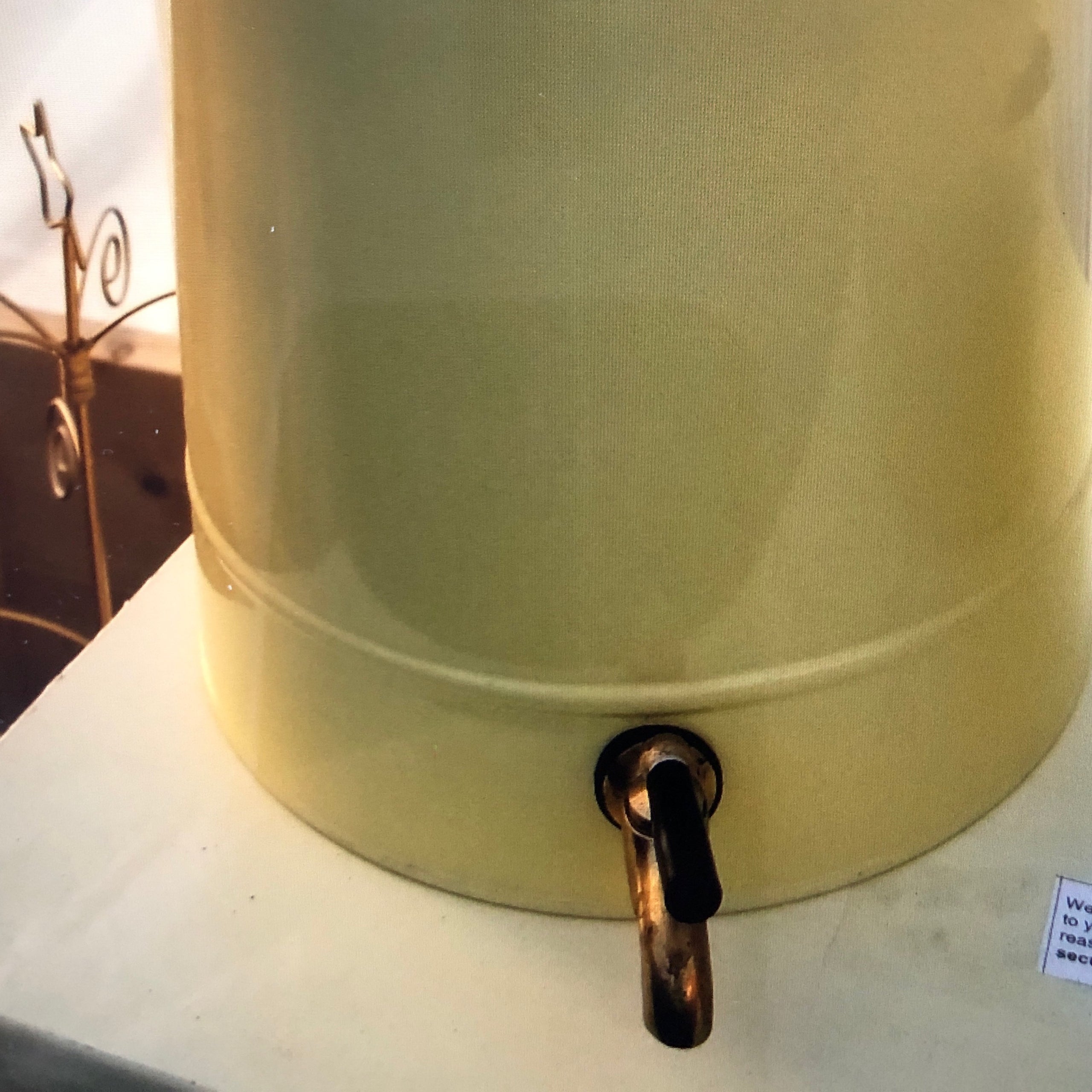 Yellow Enamel Water Dispenser | The Bloom 'n Bucket - Country Greenhouses